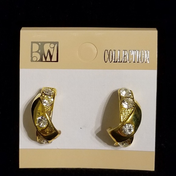 BW Collection | Jewelry | Gold Diamond Hoop Earrings | Poshmark